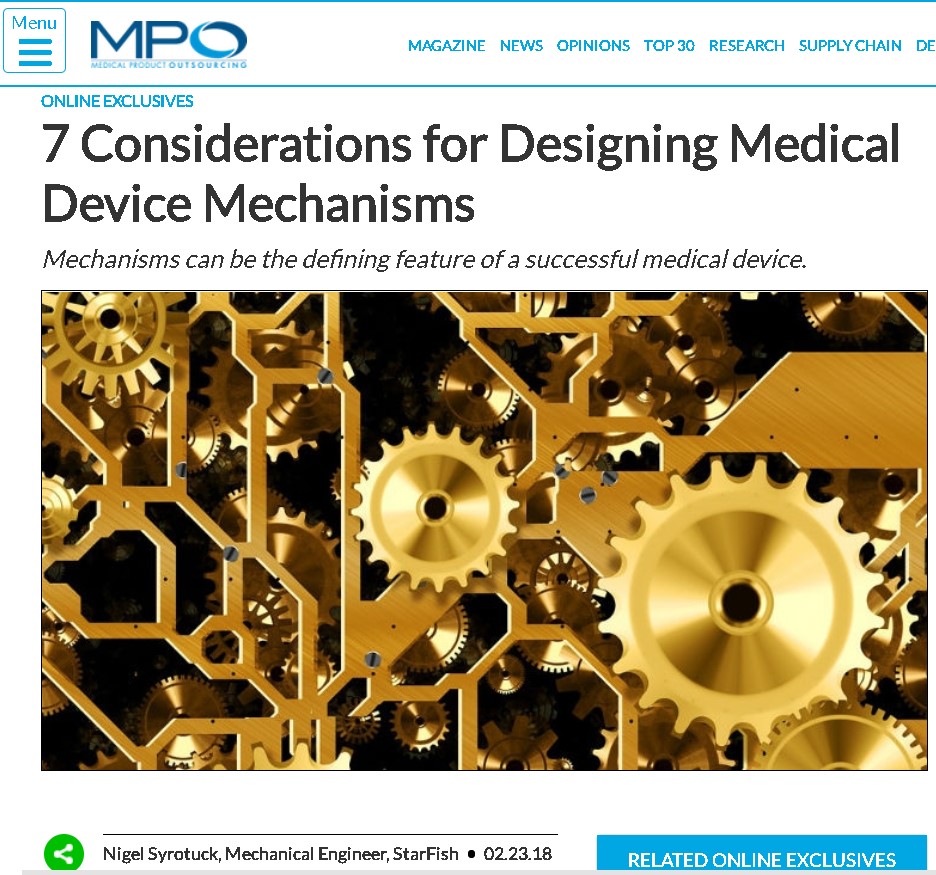 MPO: 7 Considerations for Designing Medical Device Mechanisms