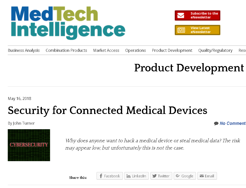 MTI: Security for Connected Medical Devices | StarFish Medical