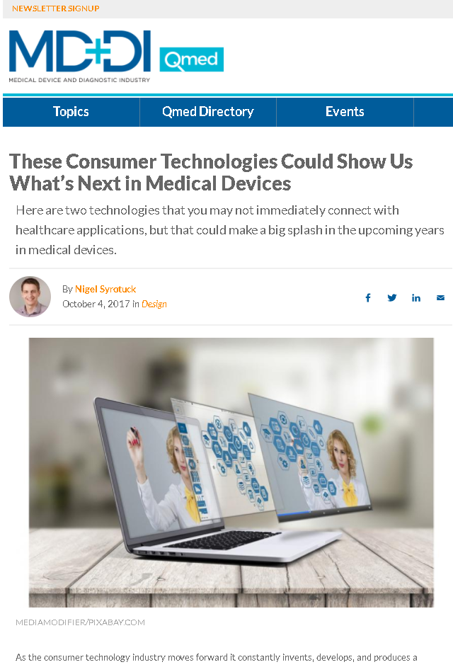 Consumer Technologies Could Show Us What’s Next in Medical Devices