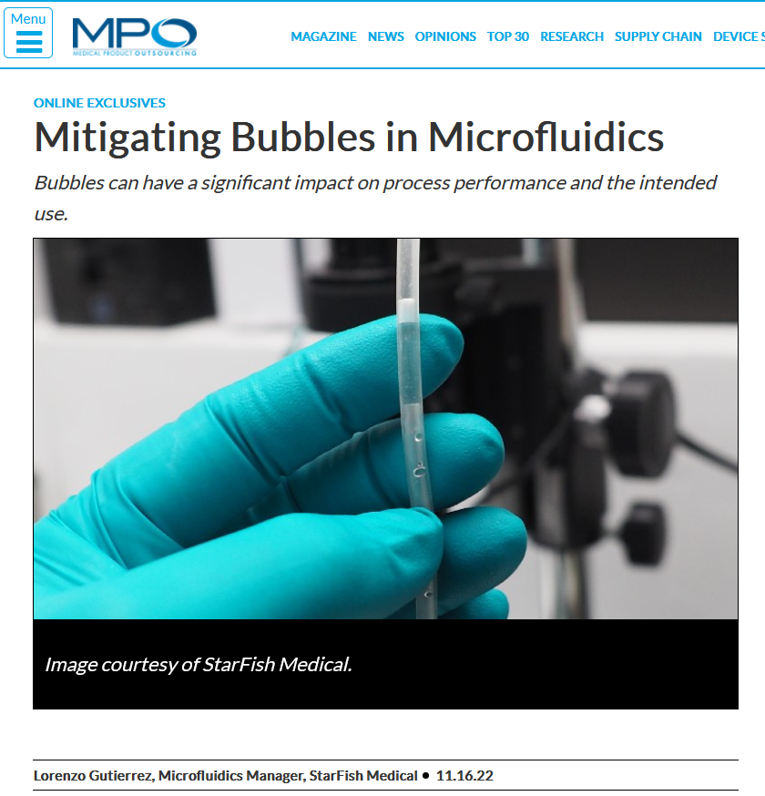 MPO: Mitigating Bubbles in Microfluidics | StarFish Medical