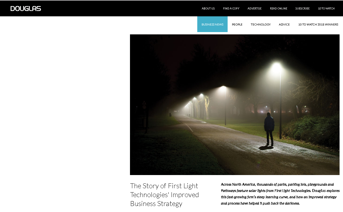 Douglas Magazine: The Story of First Light Technologies' Improved...