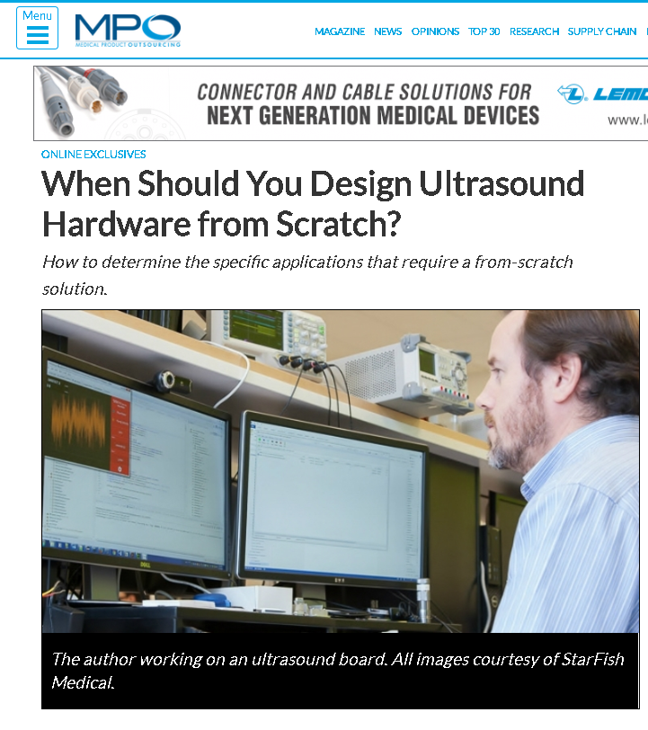 MPO Mag: When Should You Design Ultrasound Hardware from Scratch?