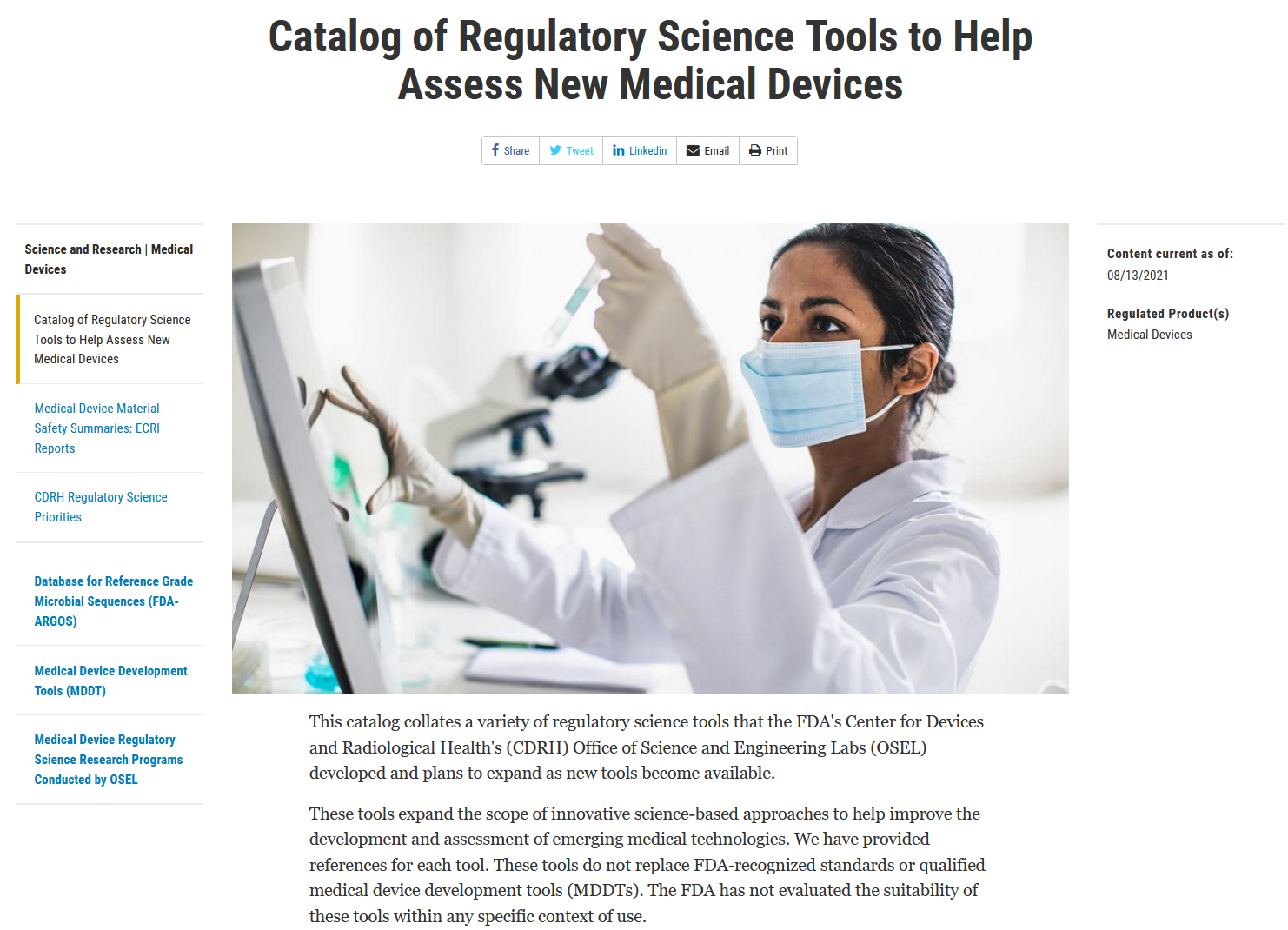 Regulatory Science Tools Reduce Risk in New Medical | StarFish Medical